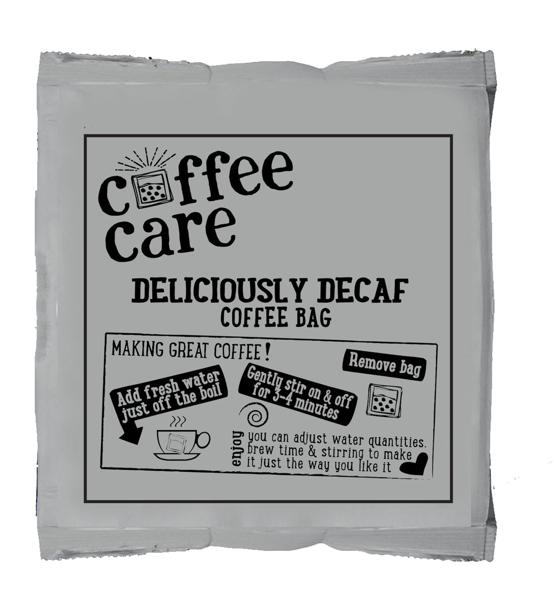 Deliciously Decaf Single Portion Coffee Bags – Coffee Care